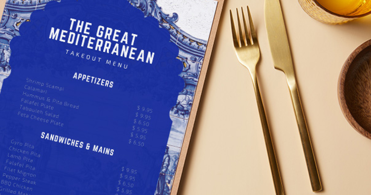 Menus | Design custom menus for free with Canva