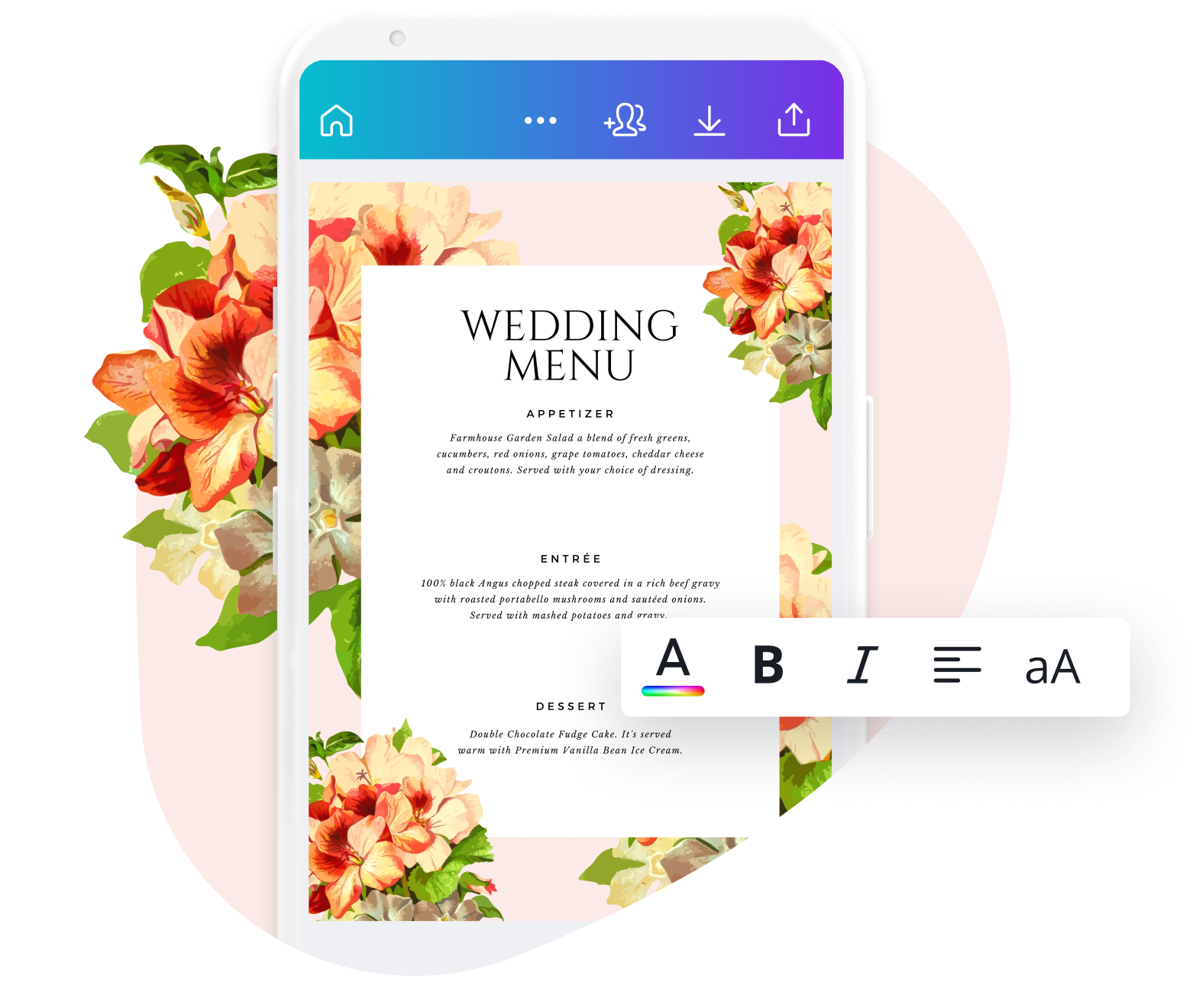 Menus | Design custom menus for free with Canva