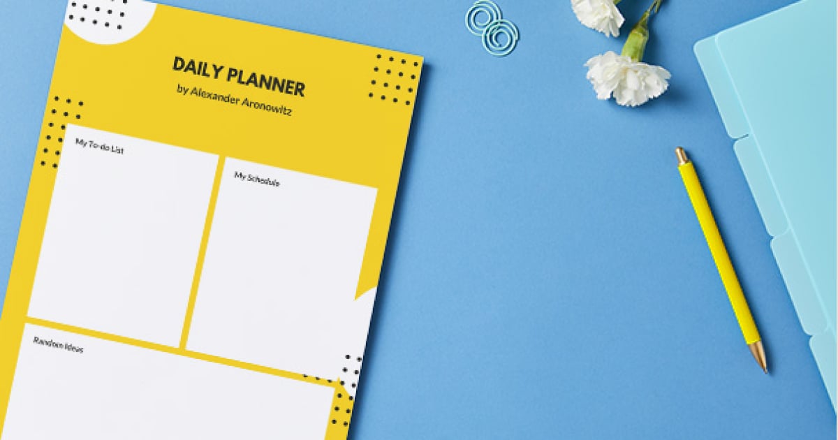 Design personalized planners for free with Canva